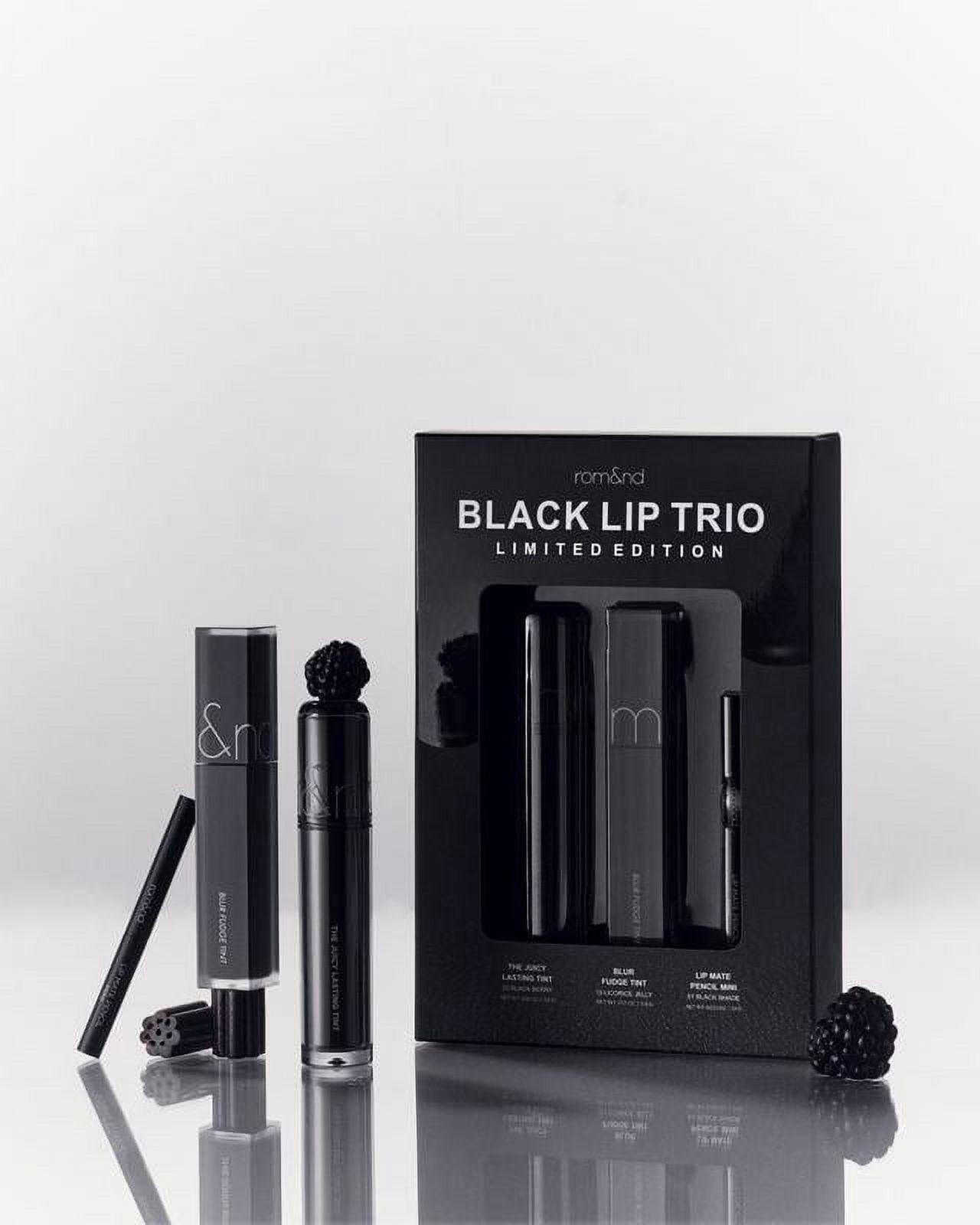 Black Lipstick Set - 3PC Matte Liquid Lipstick Kit (True Black/Black ...