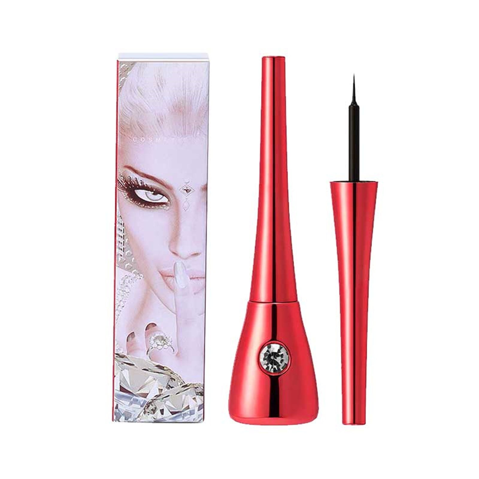 Black Liquid Eyeliner Satin Finish Brow Mapping Pen Makeup Sharpener ...