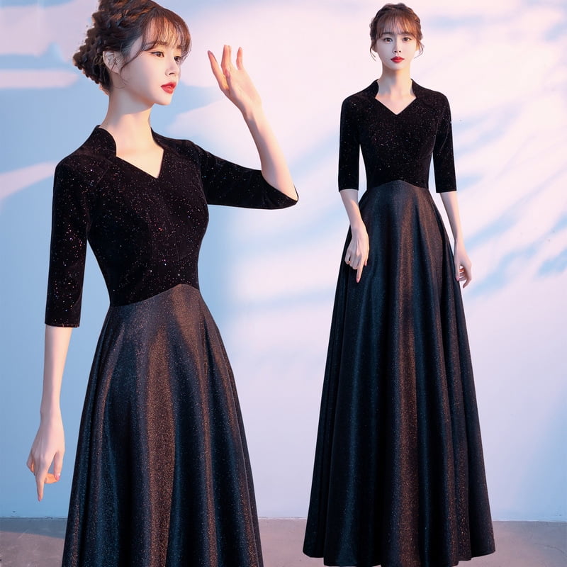 Black Little Dress Elegant Annual Meeting Host Piano Banquet Evening ...