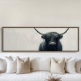 Black Little cow Poster Wall Art Modern Rustic Farmhouse Decor Highland ...