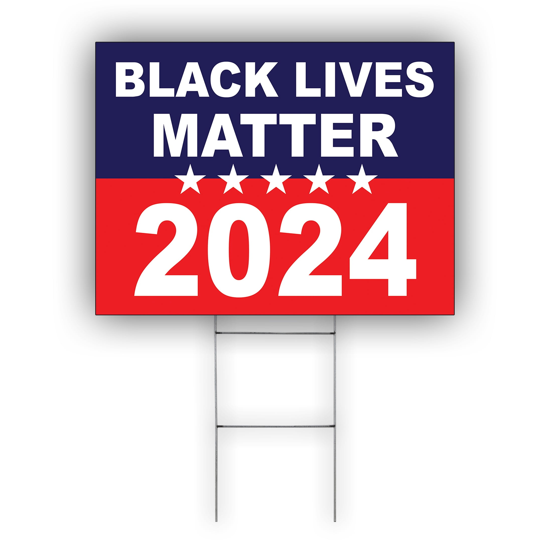 Black Lives Matter 2024 Law Enforcement Coroplast Yard Sign With H ...