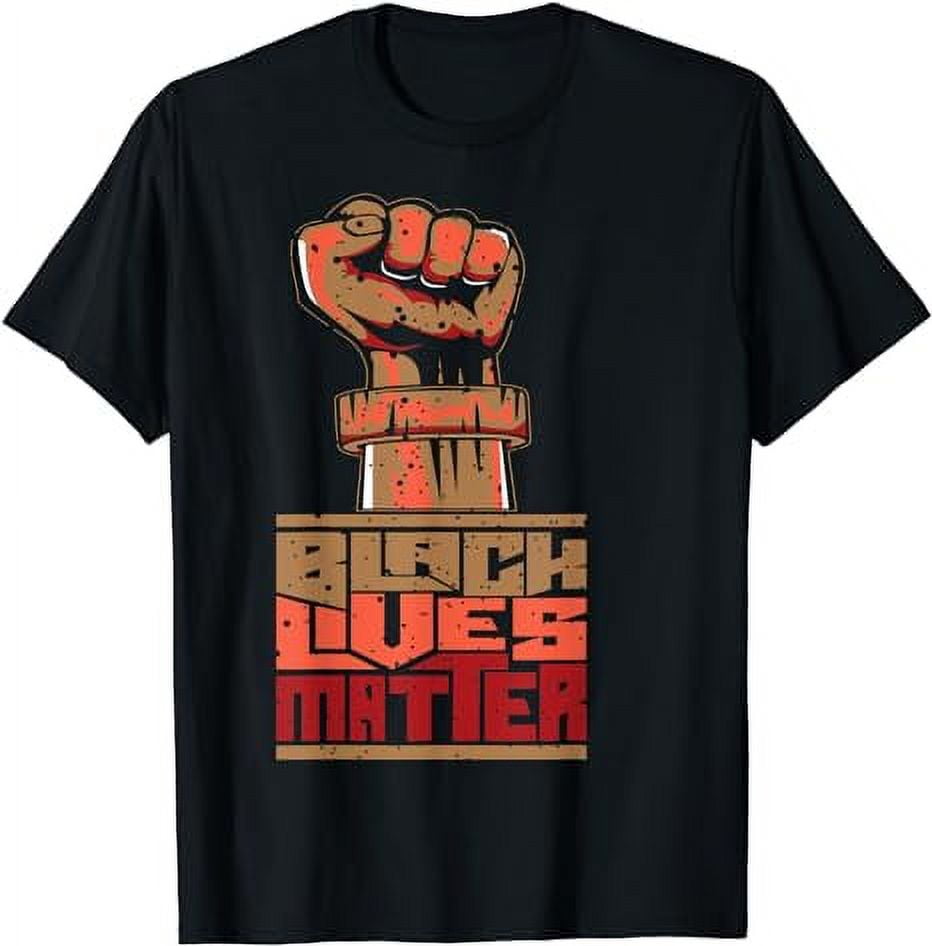 Black Lives Matter Black History Month BLM Fist Melanin T-Shirt ...