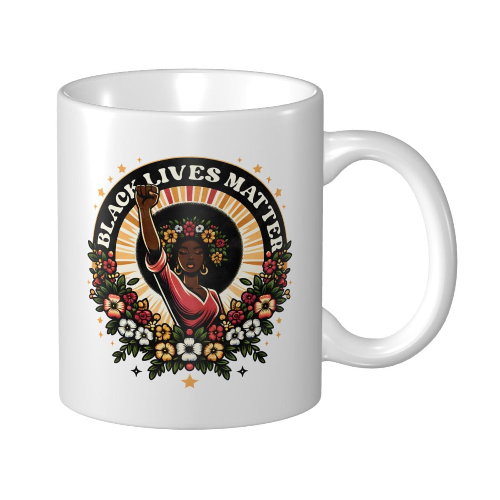 Black Lives Matter Ceramic Coffee Mug, Black History Month Gift for ...