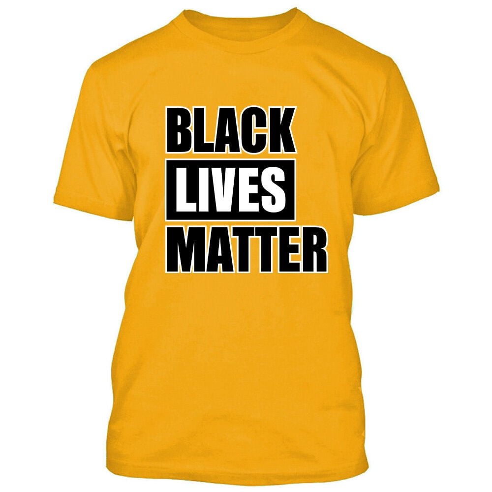 Black Lives Matter Gold Man Tee T-shirt Anti Racism Protest Large ...