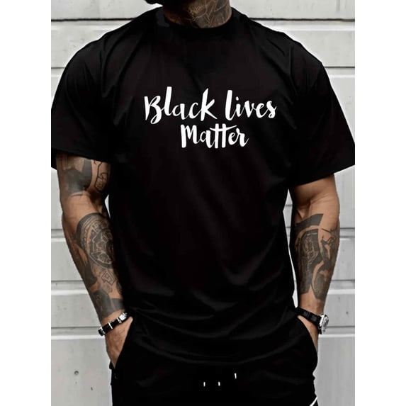 Black Lives Matter Men's black fun and playful, cool T-shirt, funny T ...