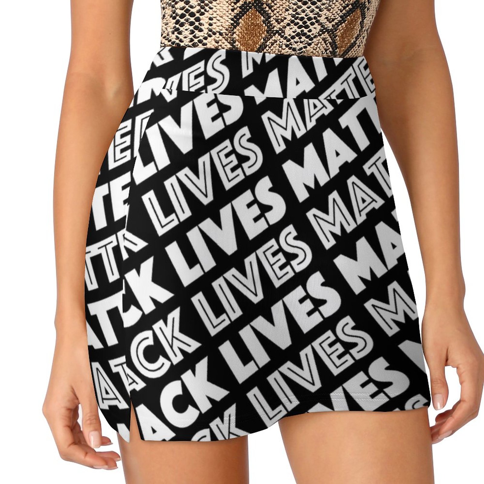 Black Lives Matter Print 4 Women's skirt With Pocket Vintage Skirt ...