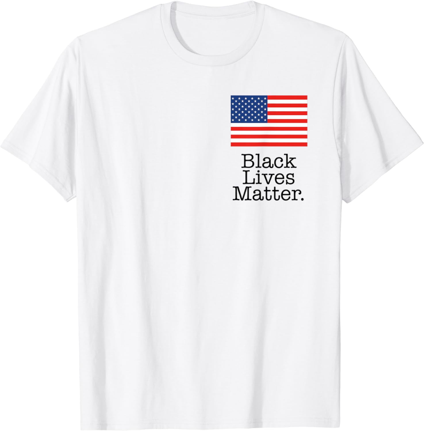 Black Lives Matter Shirt with USA American Flag BLM T-Shirt - Walmart.com