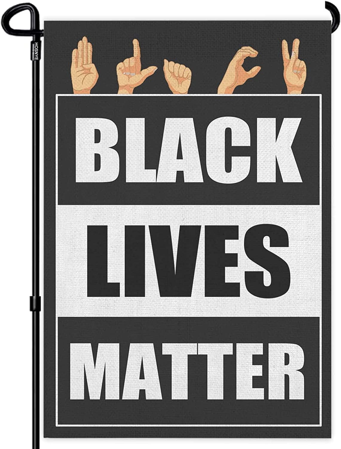 Black Lives Matter Sign Garden Flag 12x18 Inch Vertical Double Sided ...