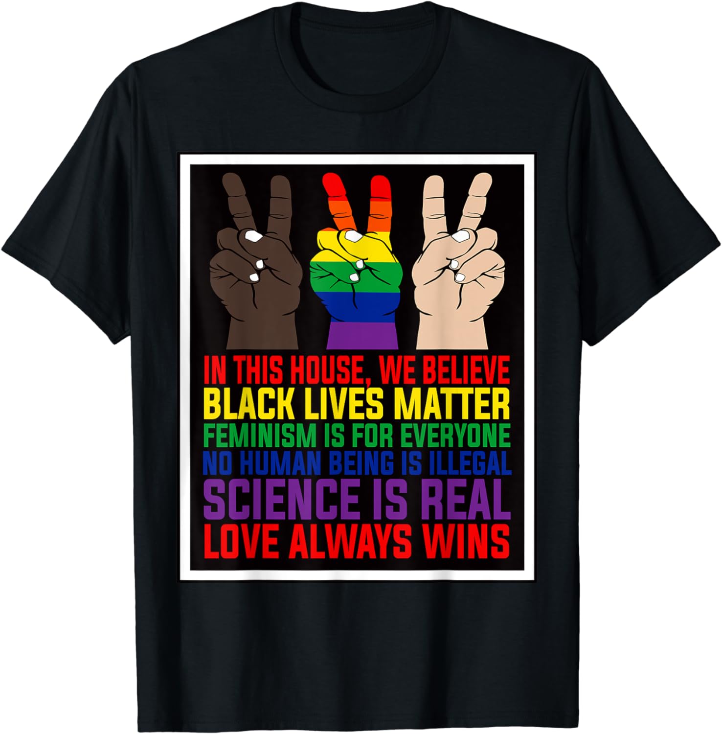 Black Lives Matter We All Rise Together Equality For All T-Shirt ...