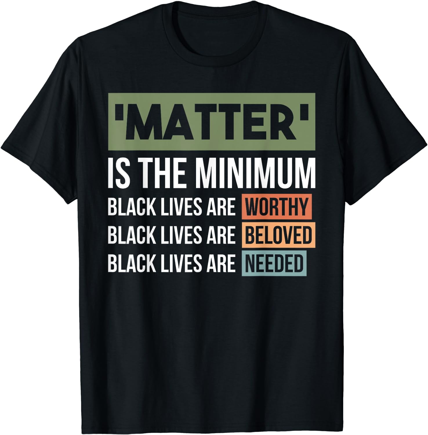 Black Lives Matter is the Minimum BLM Protest T-Shirt - Walmart.com