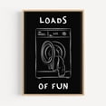 Black Loads Of Fun Laundry Sign: Minimalist Laundry Room Art, Home ...