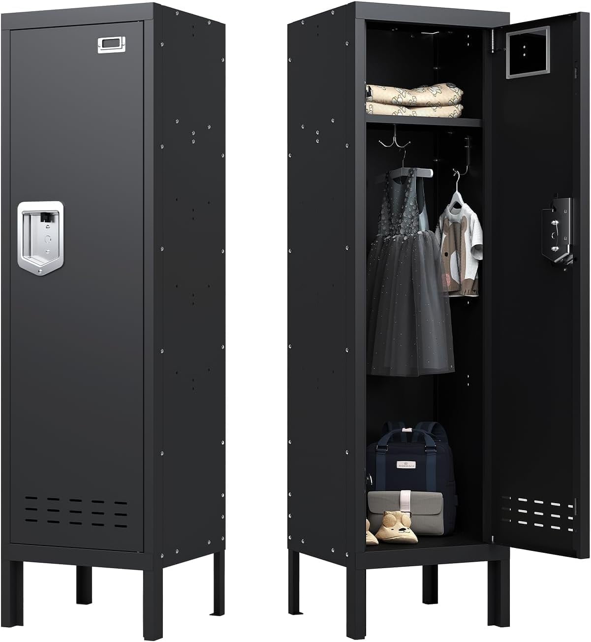 Black Locker Metal Lockers with 1 Door Lockers for Employees Steel ...