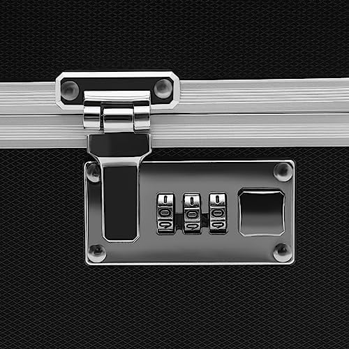 Black Locking File Organizer Box, Portable File Storage Filing Cabinet ...