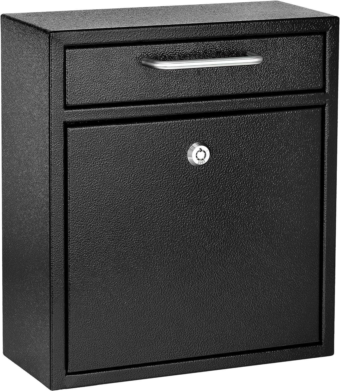 Black Locking Wall Mount Mailbox with Keys – Dual-Use as Cash Drop Box ...