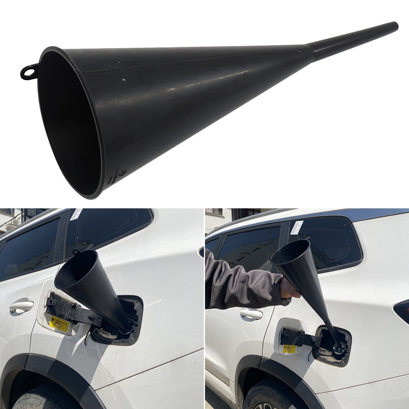 Black Long Neck Plastic Funnel. All Purpose Utility Funnel. Great For ...