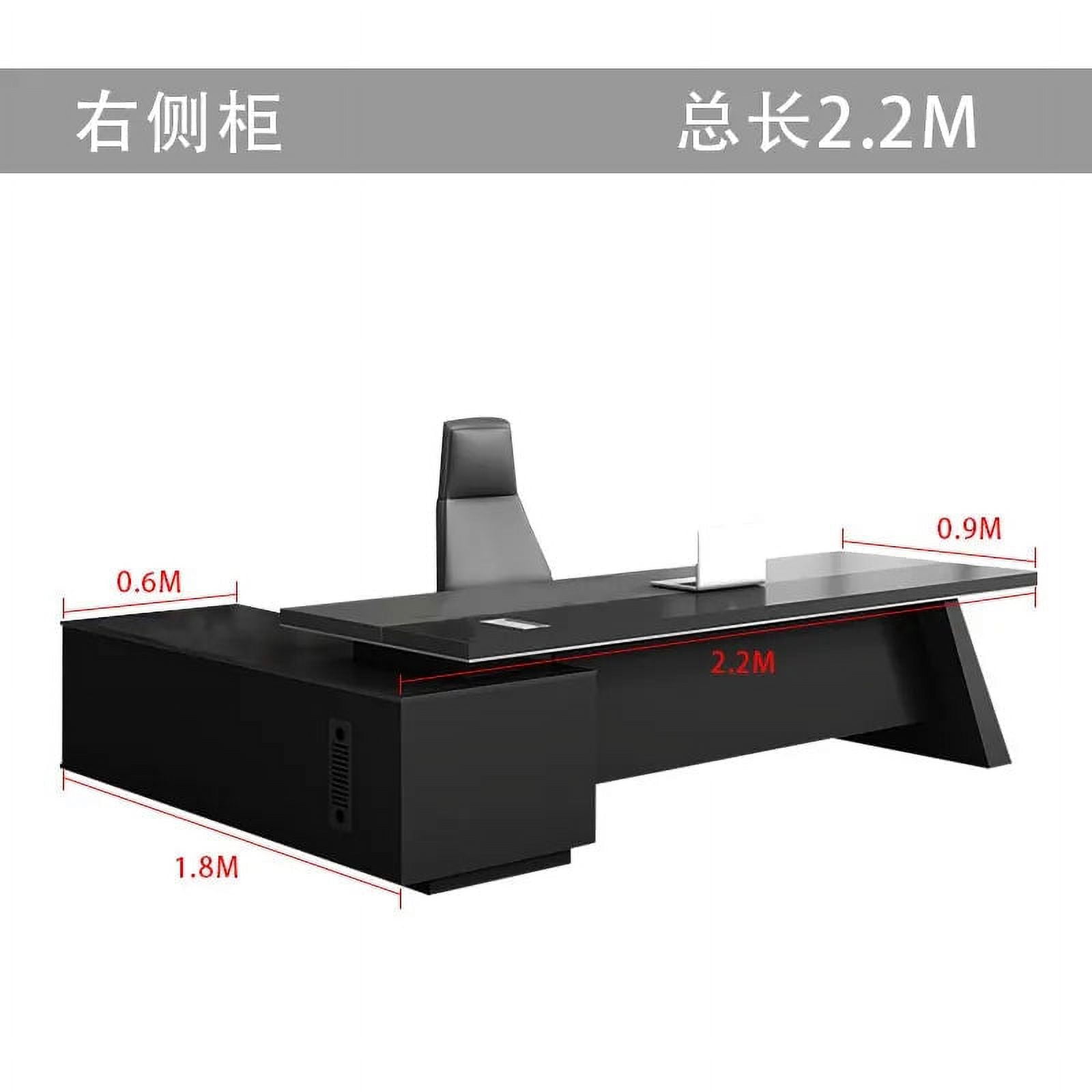 Black Long Office Desks Minimalist Unique Unique Storage Computer Desks ...