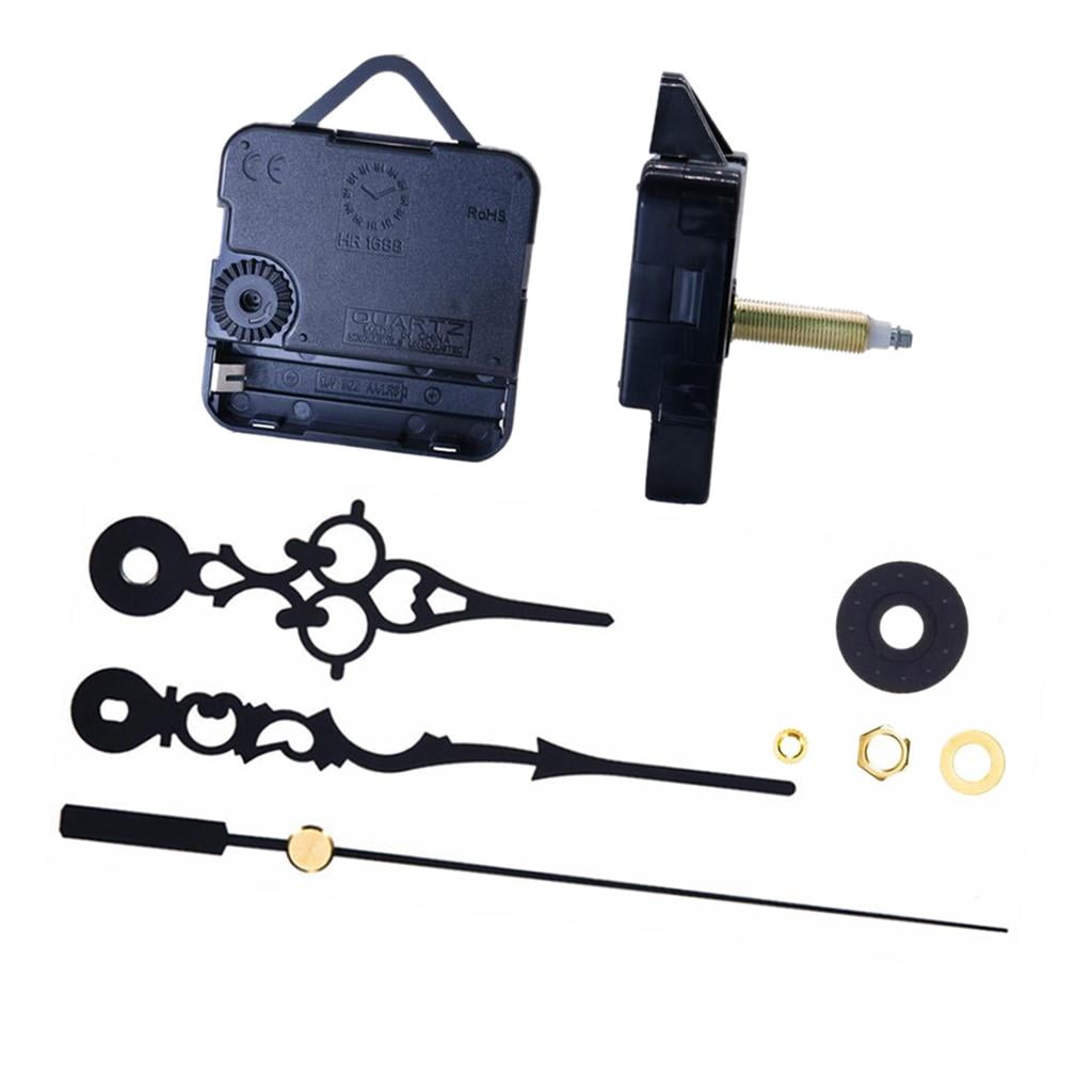 Black Long Shaft Clock Movement Mechanism with Clock Supply - Walmart.com