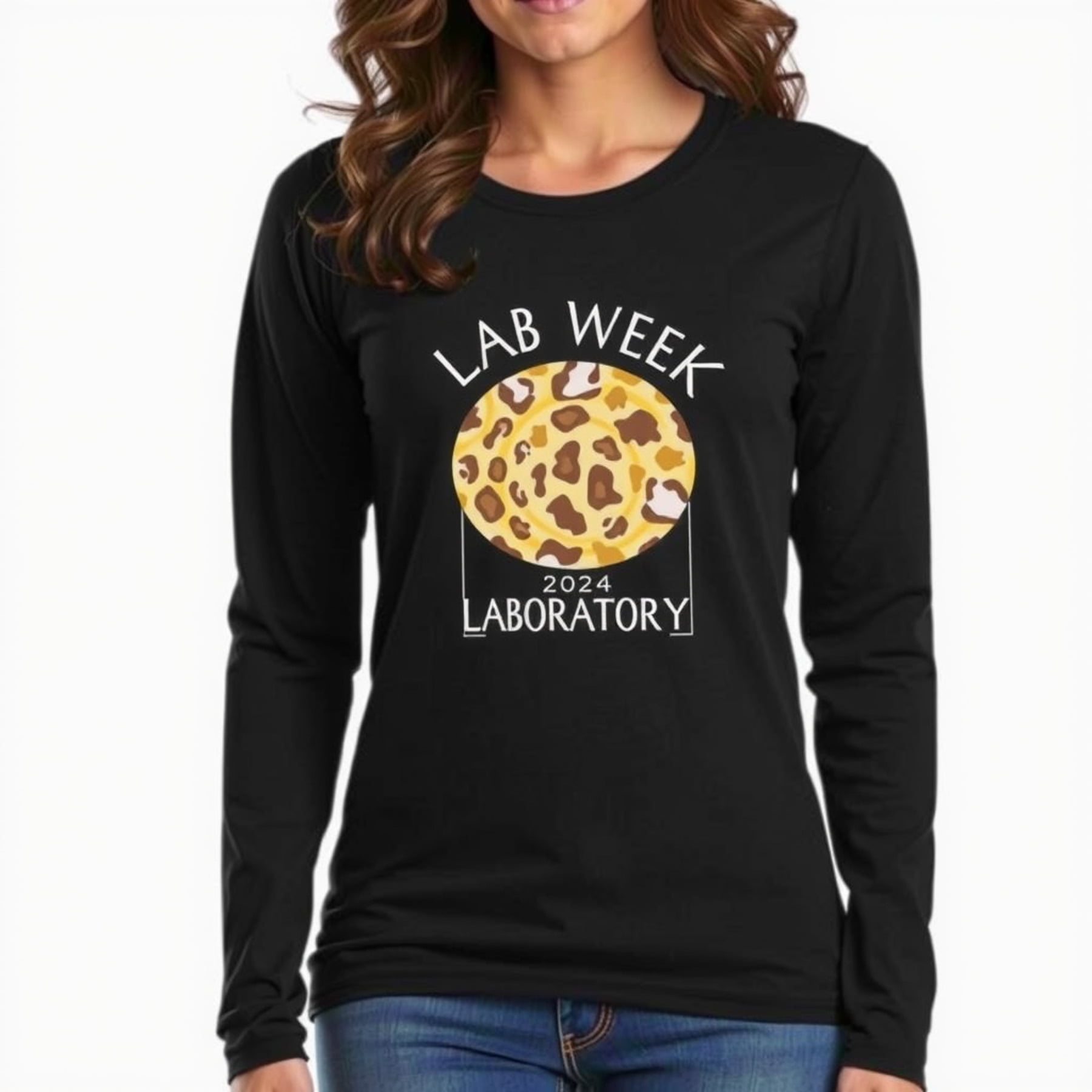 Black Long Sleeve T-Shirt with Print Design for Lab Week 2024 - Fun ...
