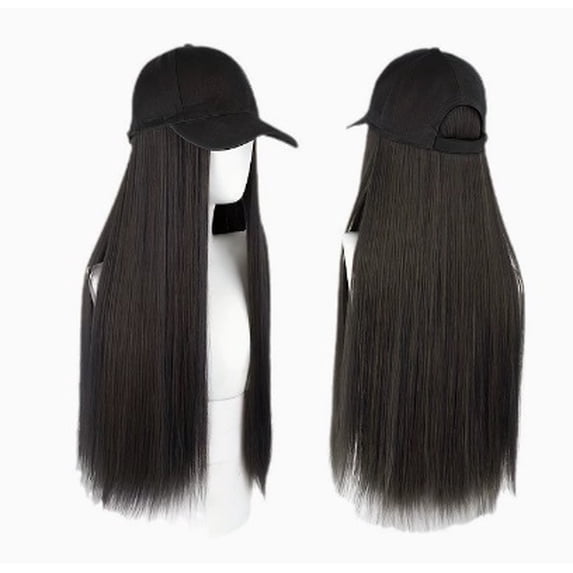 Black Long Straight Hair Hair Wigs for Women - Natural Look Synthetic ...
