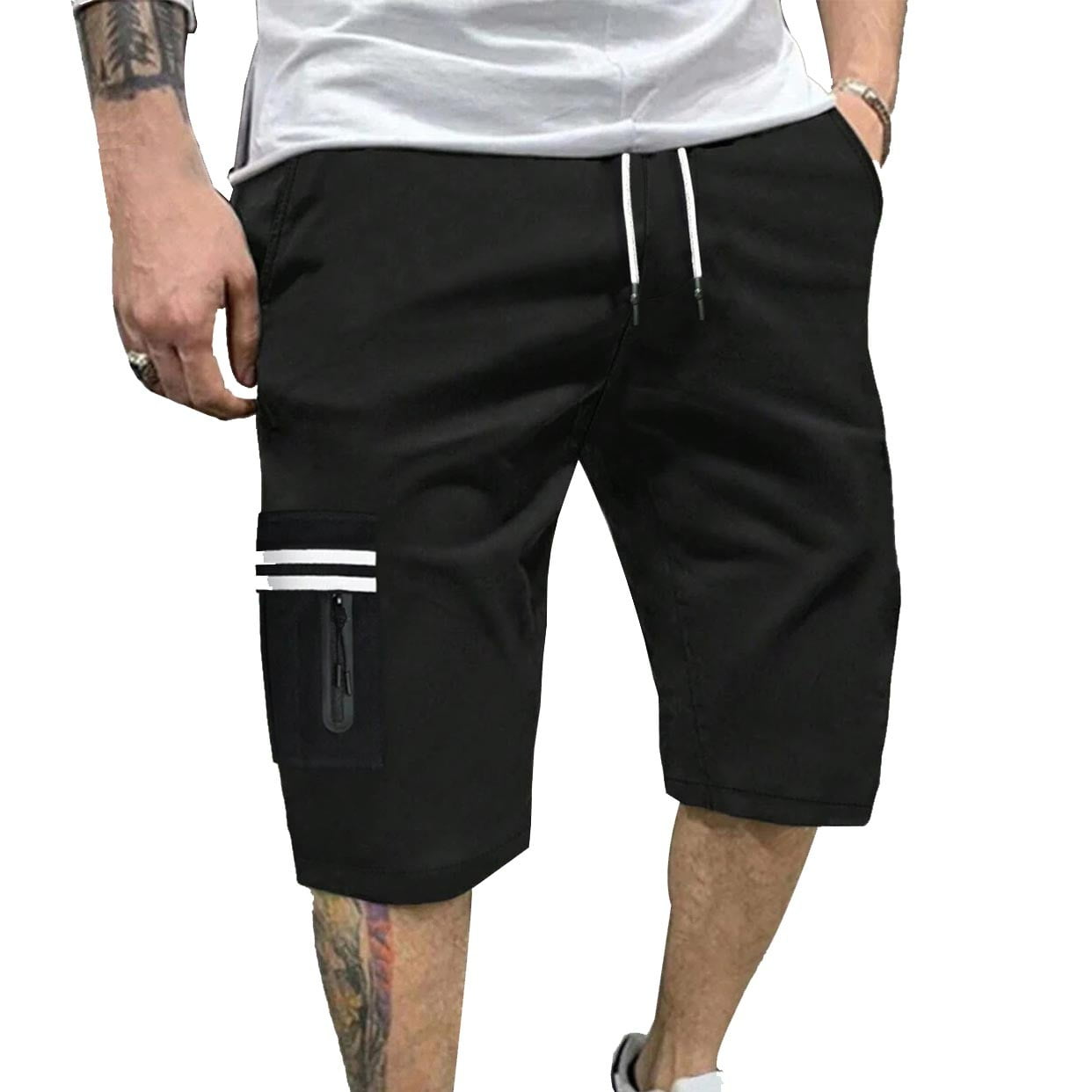 Black Loose Fit Pants for Man Fall Summer Wild Cargo Casual Thin ...