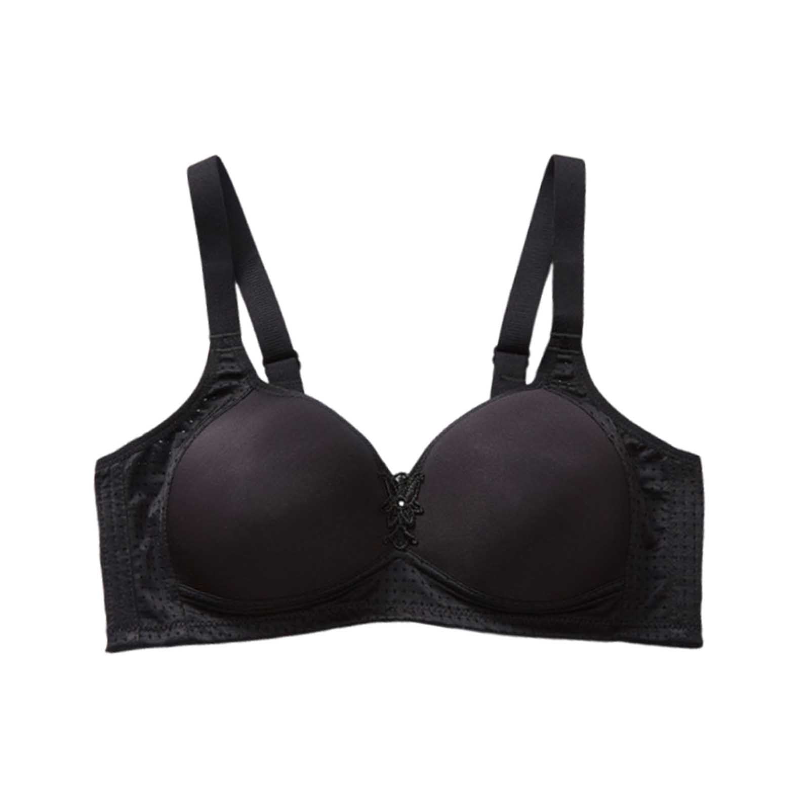 Black Loose Fit for Women Spandex Thin Adjustable Pushup Bras Ladies ...