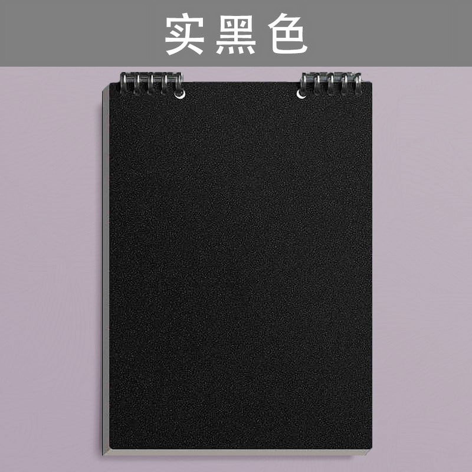 Black Loose Leaf Folder Notebook Spiral Binding A5 Line Ruling Portable ...