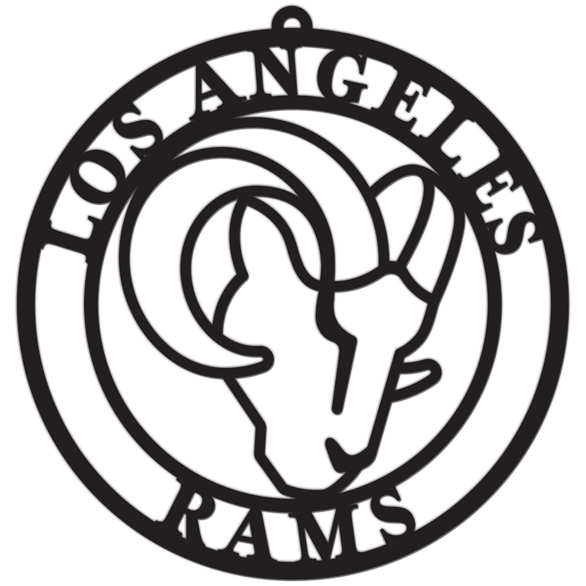 Black Los Angeles Rams 16'' Team Logo Cutout - Walmart.com