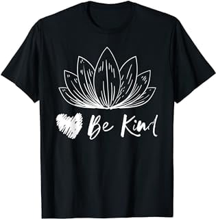 Black Lotus Spiritual Flower Be Kind T-Shirt - Walmart.com
