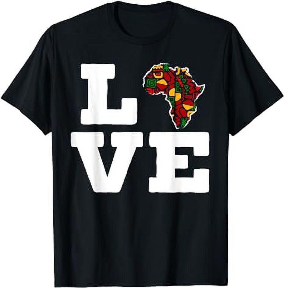 Black Love Afrocentric Black History Month Black Pride T-Shirt ...