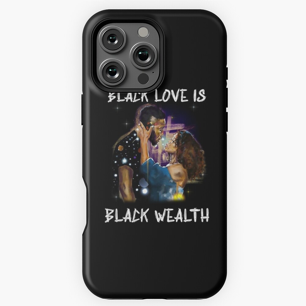 Black Love Is Black Wealth Afro Couple Phone Case for iPhone 16 15 14 ...