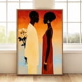 Black Love Romantic Minimalist Living Couple Anniversary Poster ...