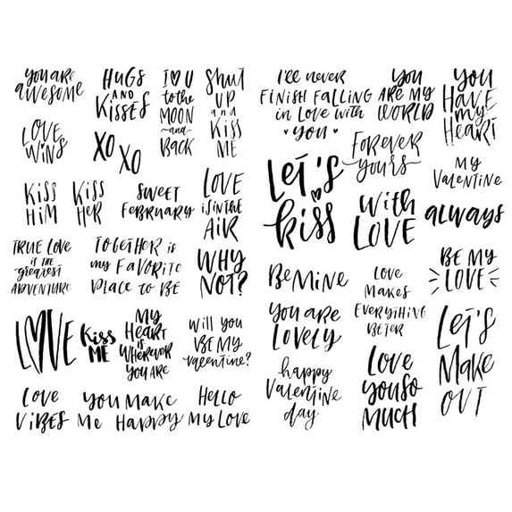 Black Love Words Text Aesthetic Scrapbook Collage Paper Journal ...