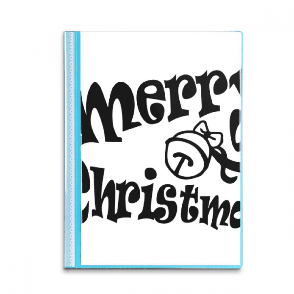 Black Lovely Font Merry mas Book Sheet Protectors Portfolio Binder ...