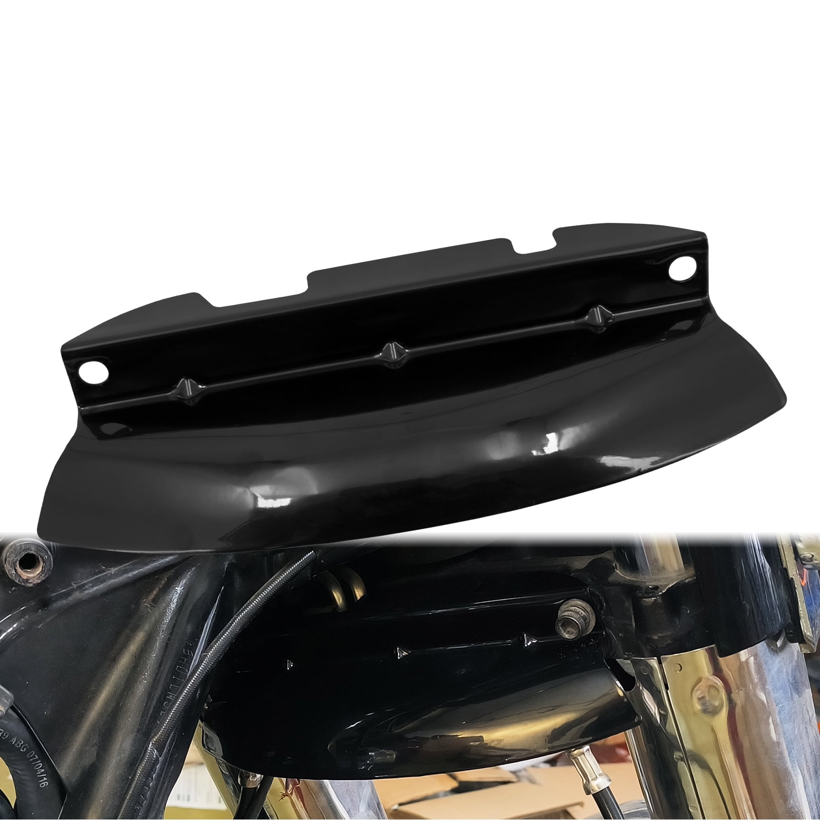 Black Lower Triple Tree Wind Deflector For Harley Touring Road Street ...