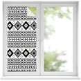 Black Lozenge Window Privacy Film Coastal Geometric Striped Folk Farm ...