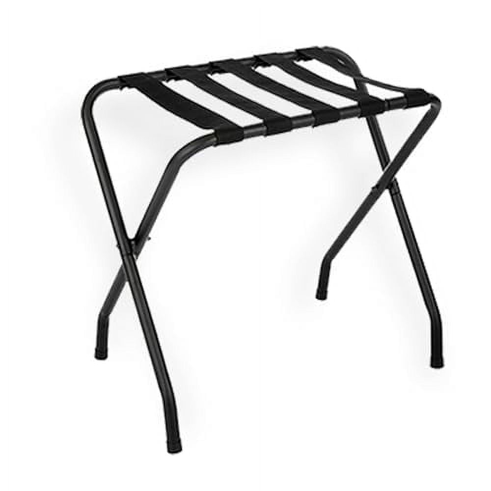 Black Luggage Rack, Foldable Metal Suitcase Stand for Guest Room, Heavy ...