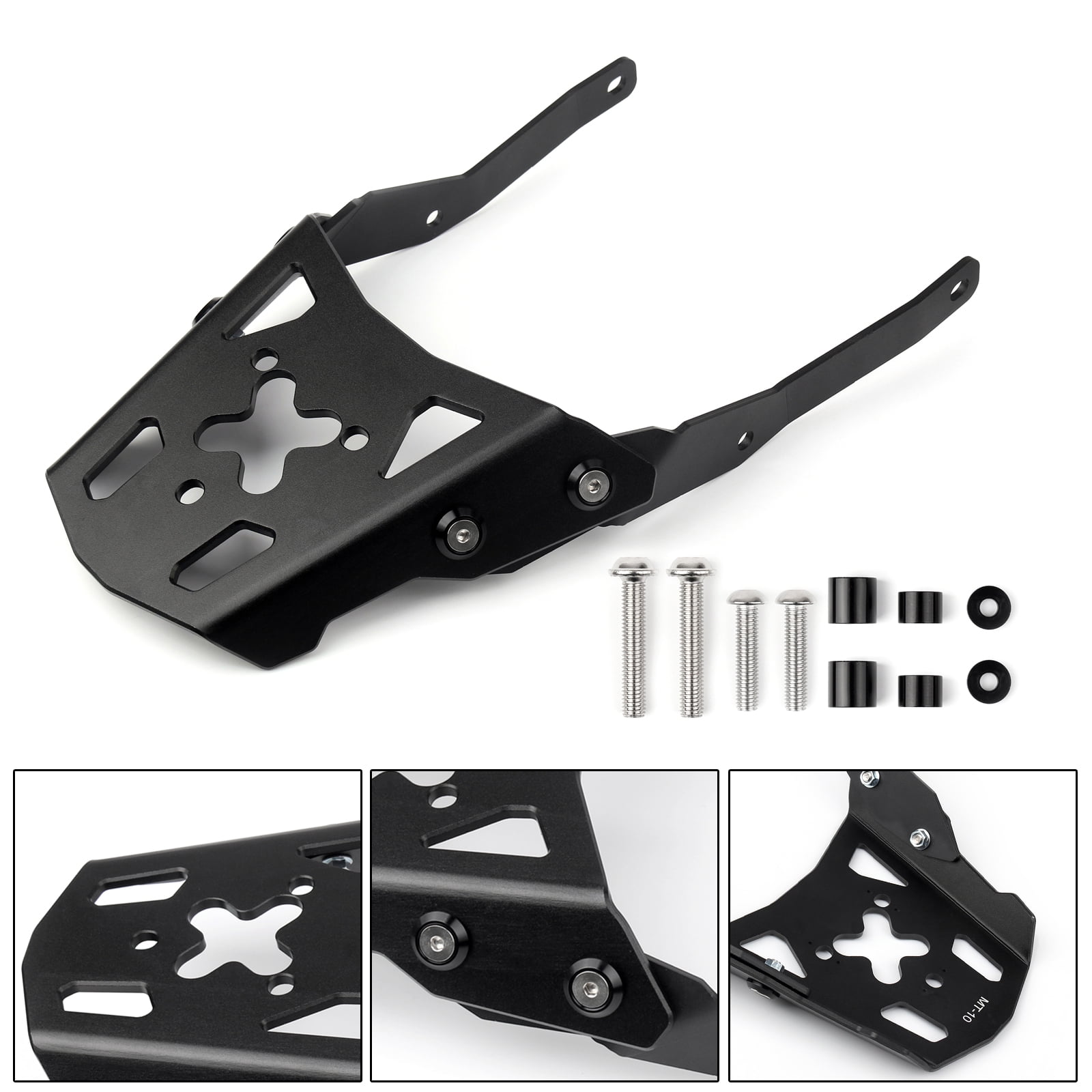 Black Luggage Rack Rear Carrier Plate kit For Yamaha MT-10 2016-2017 ...