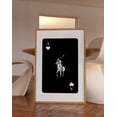 Black Luxury Polo Playing Card Old Money Wall Art Retro Yacht Club ...