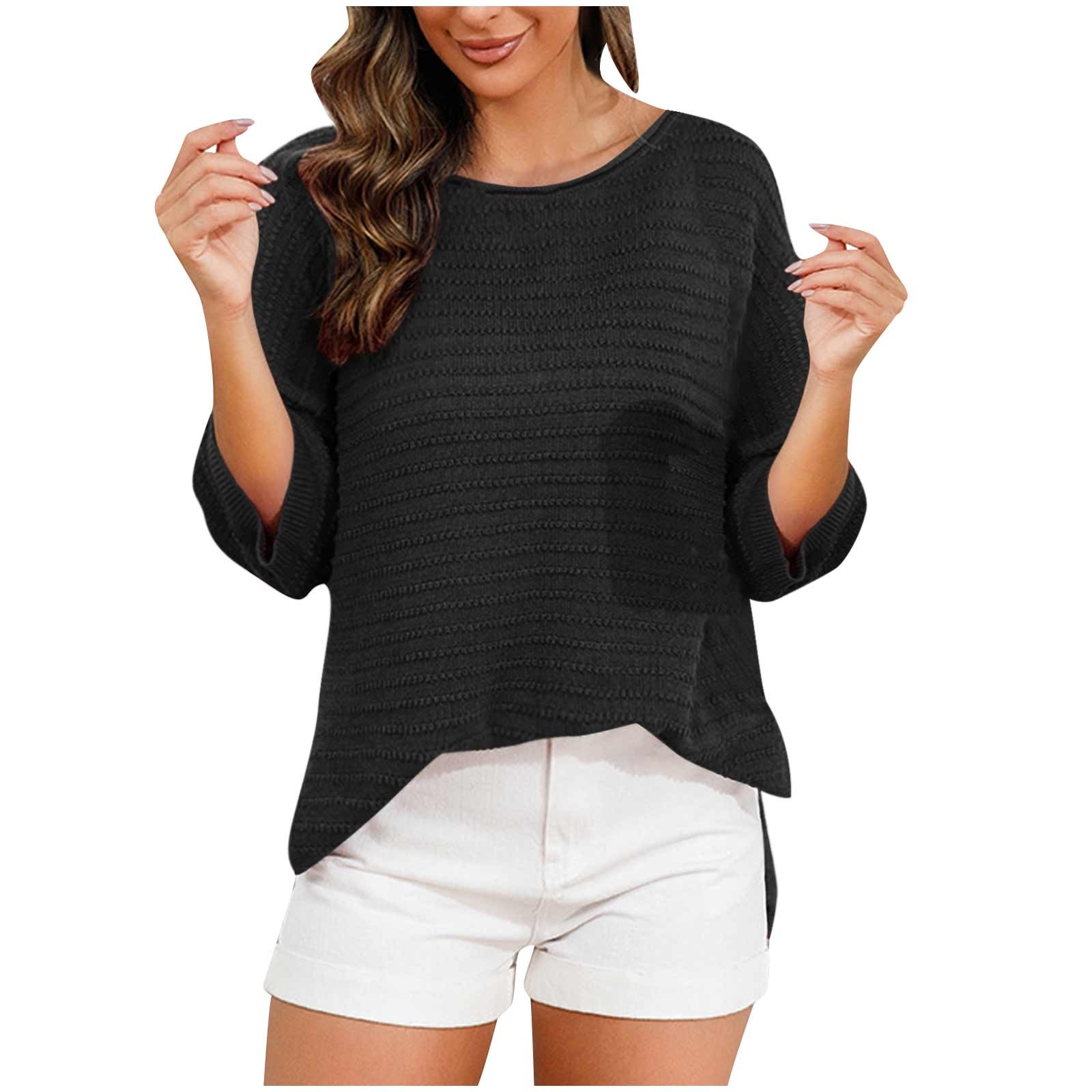 Black M WIZUTIZ Workout Tops for Women up to 60% Off Loose Fit Comfy ...