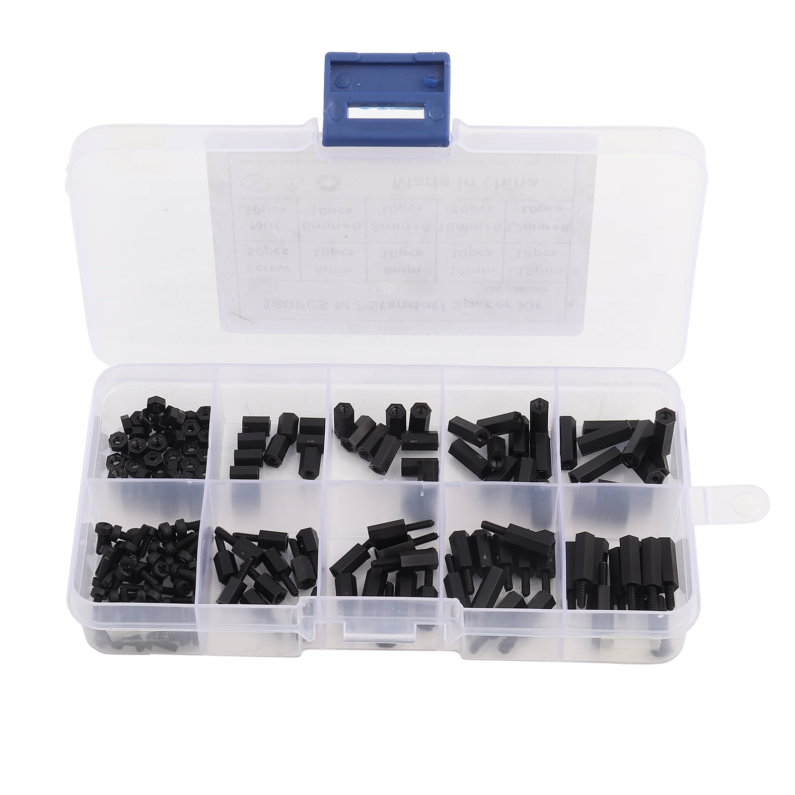 Black M2 Standoffs Screws Nuts Assortment Kit - Walmart.com