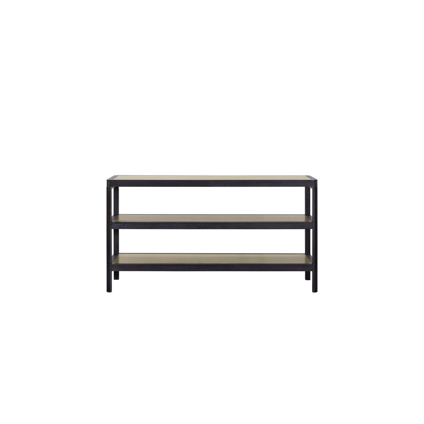 Black MDF console with metal / In hotel foyers / Soft modern aesthetic ...