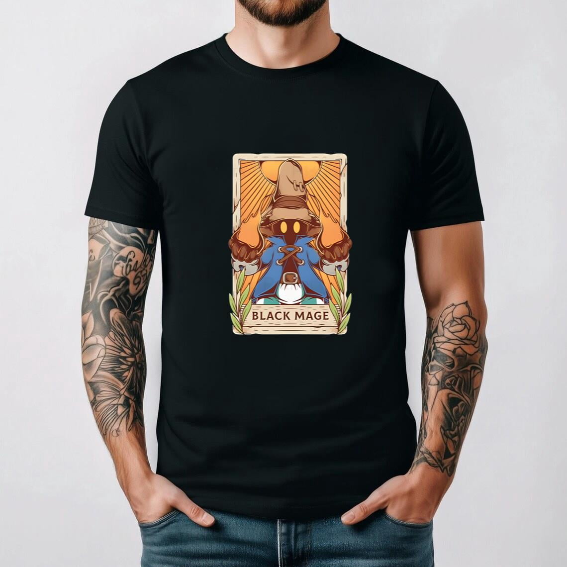 Black Mage Tarot Card Gaming Fantasy Magic RPG Video Game Wizard Unisex ...