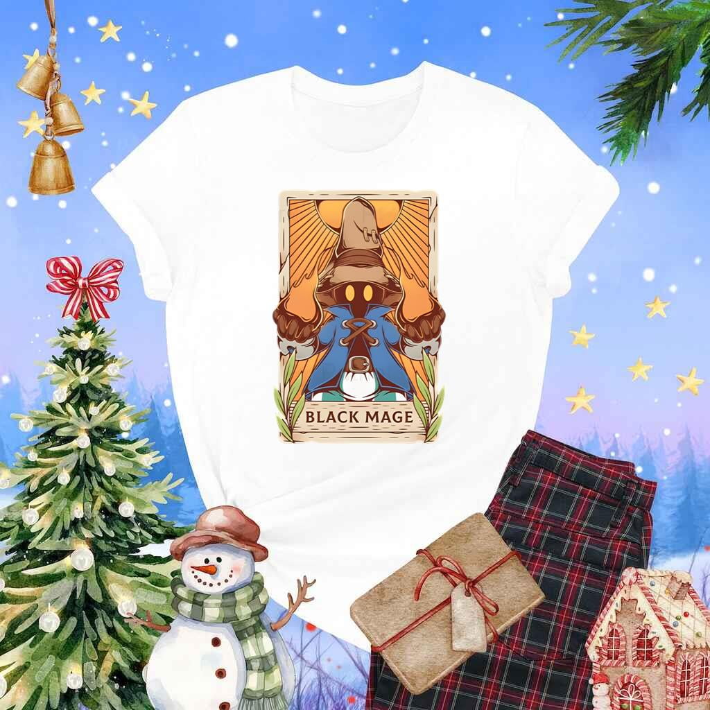 Black Mage Tarot Card Gaming Power Retro Unisex T Shirt up to 5XL ...