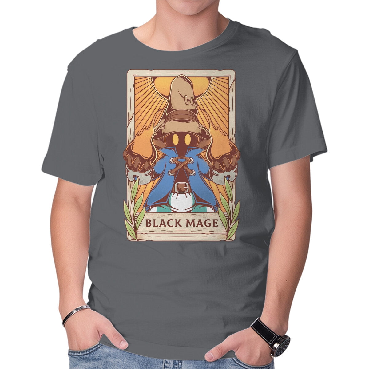 Black Mage Tarot Card Unisex T-Shirt Tee Sweatshirt Hoodie Tank Top ...