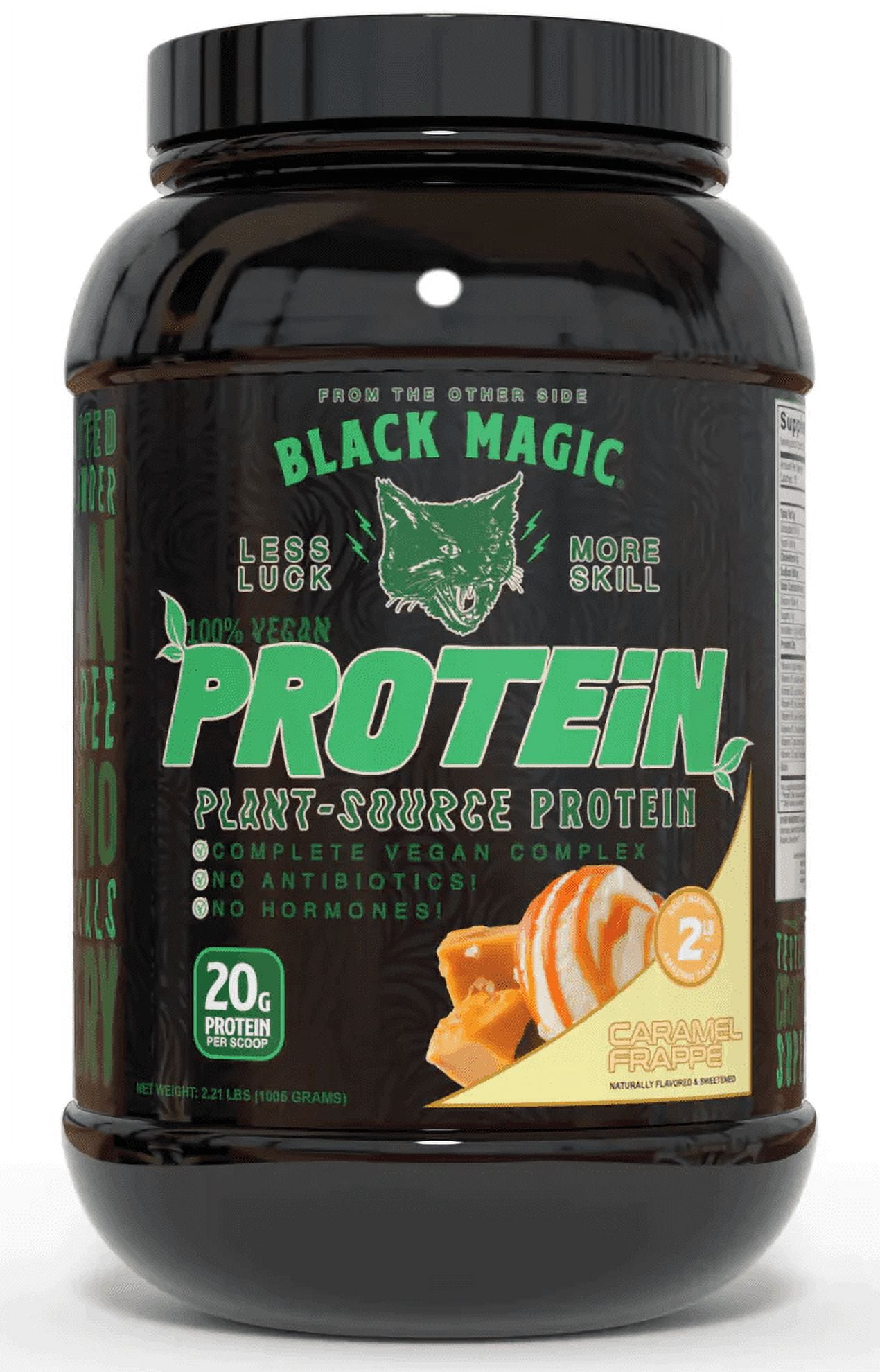 Black Magic: 100% Vegan Protein 2lb, Caramel Frappe Flavor - Walmart.com