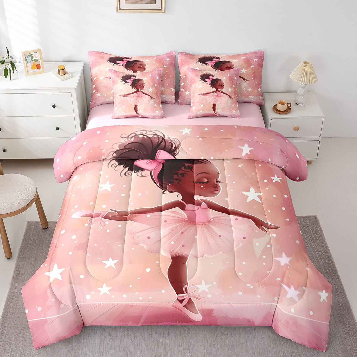 Black Magic Bed in a Bag 7 Piece Little Black Princess Bedding Sets ...
