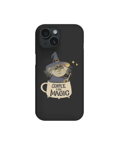 Black Magic Coffee Funny Witchy Drink Phone Case for iPhone 16 15 14 13 ...