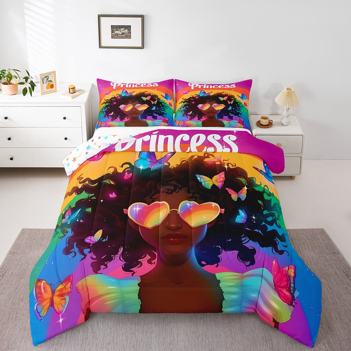 Black Magic Comforter Set, Twin Bedding Sets Princess Room Decor ...