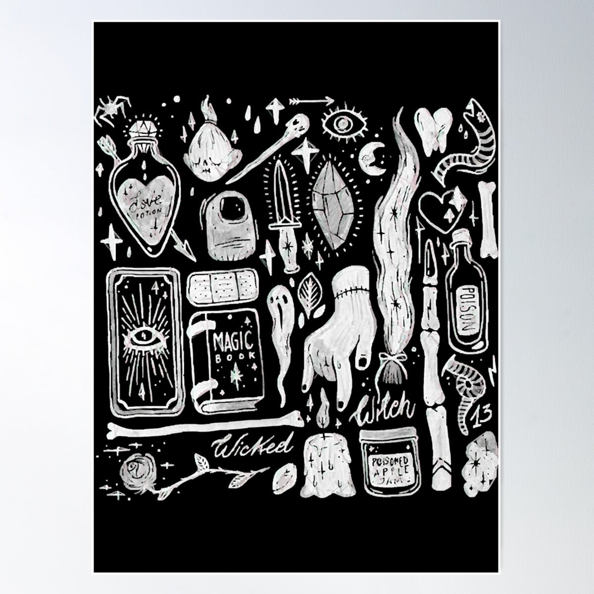 Black Magic Poster Wall Art, Modern Wall Decor For Living Room Bedroom ...