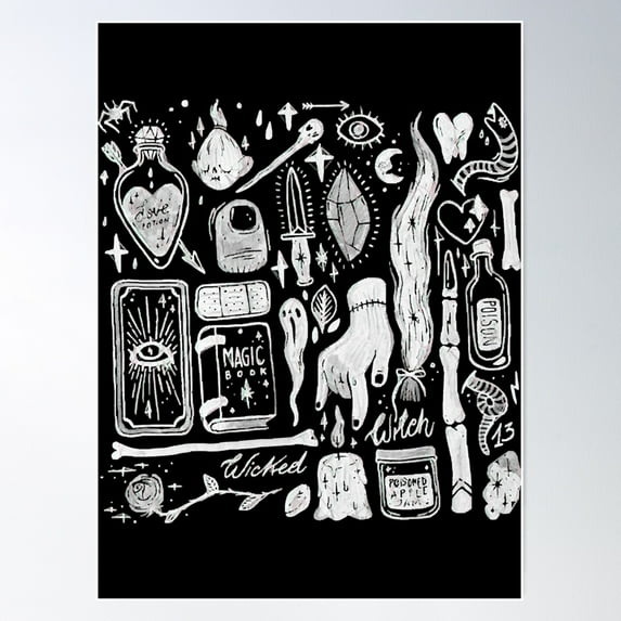 Black Magic Poster Wall Art, Modern Wall Decor For Living Room Bedroom ...